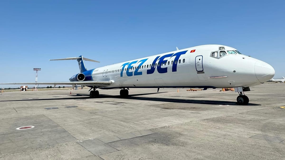 Tez Jet запускает четыре прямых рейса в неделю из Бишкека в Ташкент с 3 ...
